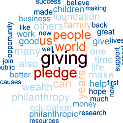 The 50 most frequently used words in the commitment letters submitted ...