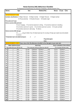 Treatment adherence checklist.