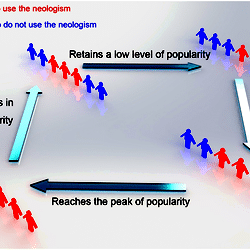 Four stages of neologisms’ lifetime.
