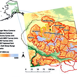 Map of study area located in the northern Wrangell-St. Elias National ...