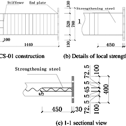 Steel frame dimensions of specimen PRCS-01.