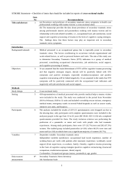 STROBE checklist for cross-sectional studies.