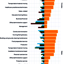 Occupational distribution for the employed sample by race/ethnicity ...