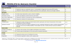PRISMA-DTA for abstract checklist.