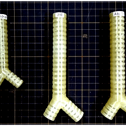 Artificial trachea model for each of the three age groups.
