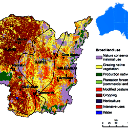 Map on the land use practices in the New England region of NSW ...