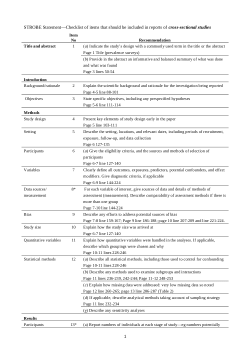 STROBE checklist for cross-sectional studies.