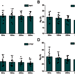 Sampling factor and convergence of the MD simulations.