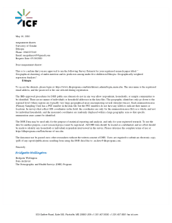 Letter of approval to use DHS data.