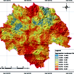 Aggregation landscape value map of Moc Chau District (using ordinary ...