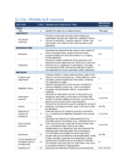 Item - This is the completed PRISMA-ScR checklist. - Public Library of ...
