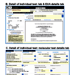 Example showing details for a particular test chosen from a found list ...