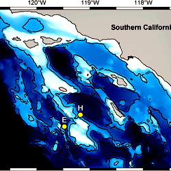 Map of HARP monitoring sites E and H, located in the Southern ...