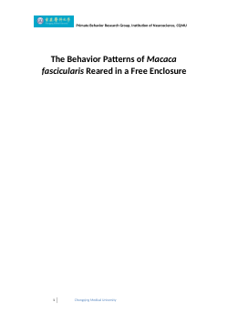 Construction and Validation of a Systematic Ethogram of Macaca ...