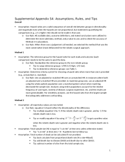 Assumptions, rules, and tips.