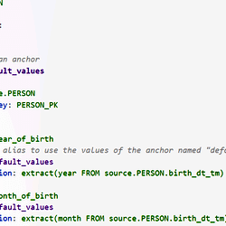 Use of YAML anchors and aliases.