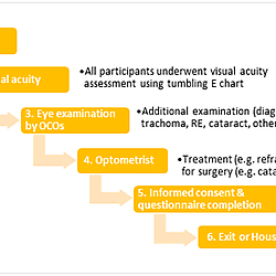 Flow diagram of outreach camp process.