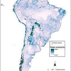 Map of model uncertainty.