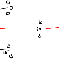 On the left: The paleographic vector (red) was first calculated from ...