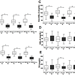 Classic lipid profile at baseline (T0) and after six months (T6).