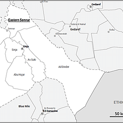 Administrative map of Sennar State, Sudan [15].