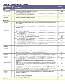 TREND Checklist.
