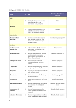 CHEERS 2022 Checklist.