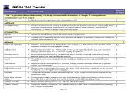 PRISMA checklist 2020 used to report the result of systematic review ...