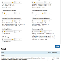 An example of using the web calculator.