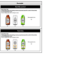 Example of how the Drink Choice Tasks appeared to participants, by ...