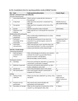 Consolidated Criteria for Reporting Qualitative Studies (COREQ) checklist.