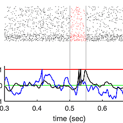 Learning of one embedded pattern.
