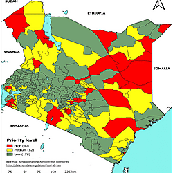 Priority sub-counties based on a combination of Epidemiological and ...