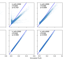 Cell-topic matrix true matrix simulation results.