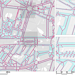 Extracted straight skeleton corresponding to the ridge segments within ...