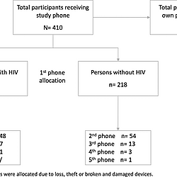 Study phone allocation flow chart.