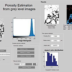Porosity and pore structure characterization from FIB-SEM images using Otsu’s method as ...