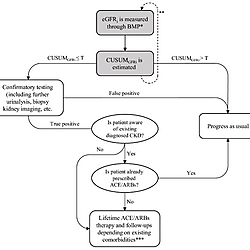 Decision flowchart for CKD management following CUSUMGFR test outcomes ...
