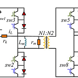 Main circuit topology diagram of dual active bridge power electronic ...