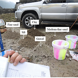Different types of material adopted in this physical model test.