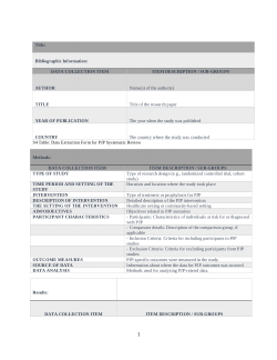 Data extraction form for systematic review.