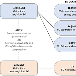 Visual description of EO utilization and evidence grading systems.