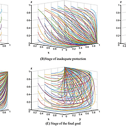 Evolutionary paths in different stages.