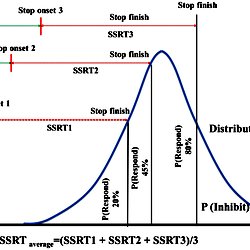 Stop-signal reaction time calculation.