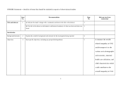 STROBE checklist of items for observational study used to assess the ...