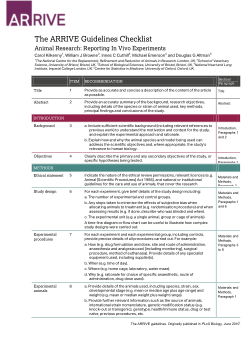 We followed the ARRIVE (Animal Research: Reporting of In Vivo ...