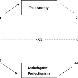 Parallel Mediation Diagram Showing Standard Regression Coefficients.