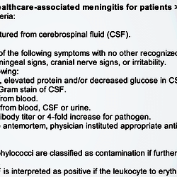 Modified CDC-definition for healthcare-associated meningitis (reference ...