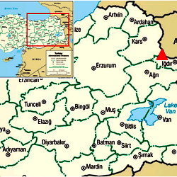 Map of the Aras River (Kars-Iğdır) biodiversity region and Aras Bird ...