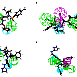 Mapping of the most active compounds from external validation set.